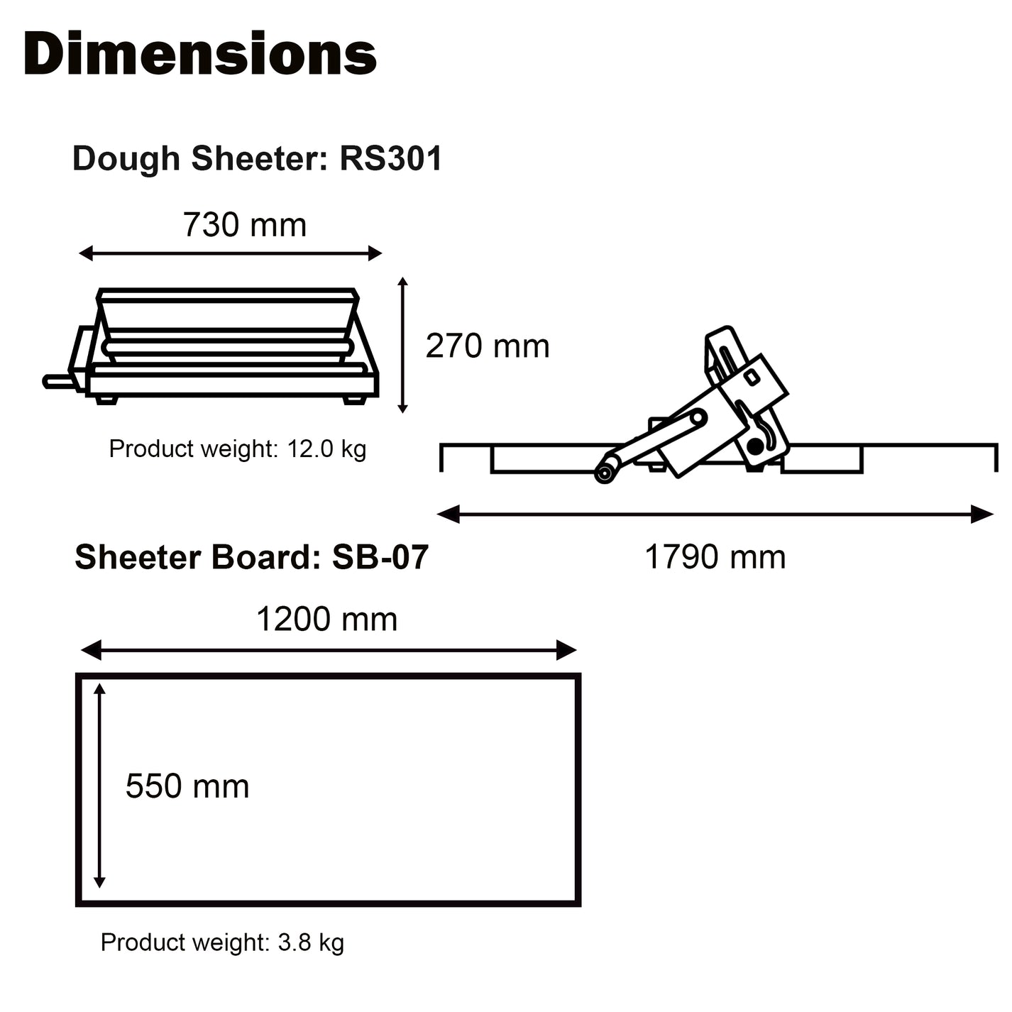 Manual Dough Sheeter RS301 with a Sheeter Board – Japan Kneader Online ...